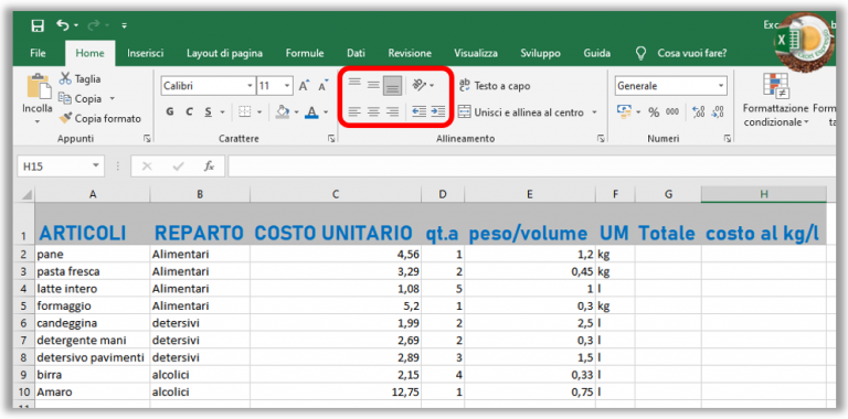 04 - I gruppi di comando: Carattere, Allineamento e Numeri - Excel Espresso
