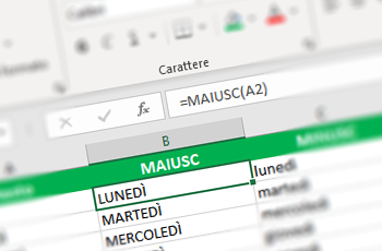 La funzione MAIUSC - Excel Espresso