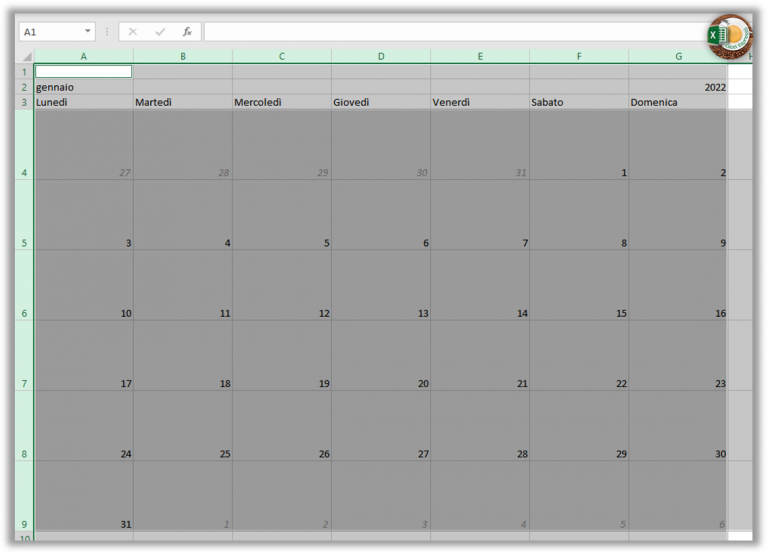Come creare un CALENDARIO con Excel - Excel Espresso